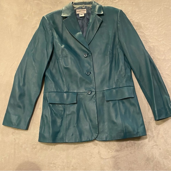 Pendleton | Jackets & Coats | Pendleton Blazer Womens Small Teal Blue ...